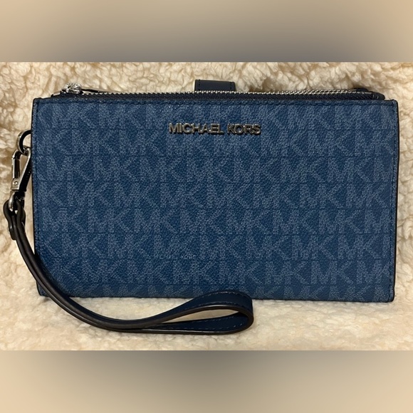 MICHAEL Michael Kors | Bags | Michael Kors Blue Wallet Wristlet | Poshmark
